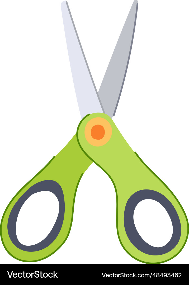 Silhouette scissor cartoon Royalty Free Vector Image