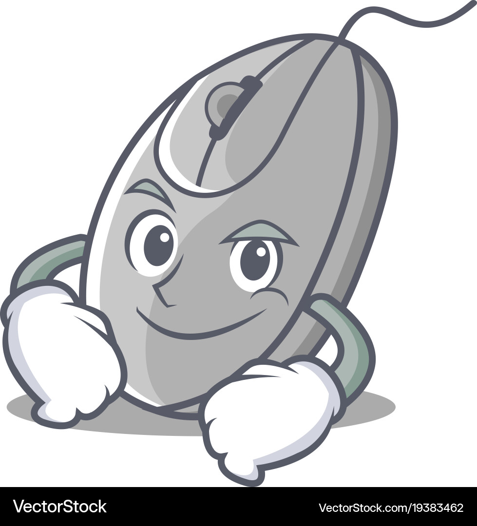 Smirking mouse character cartoon style Royalty Free Vector