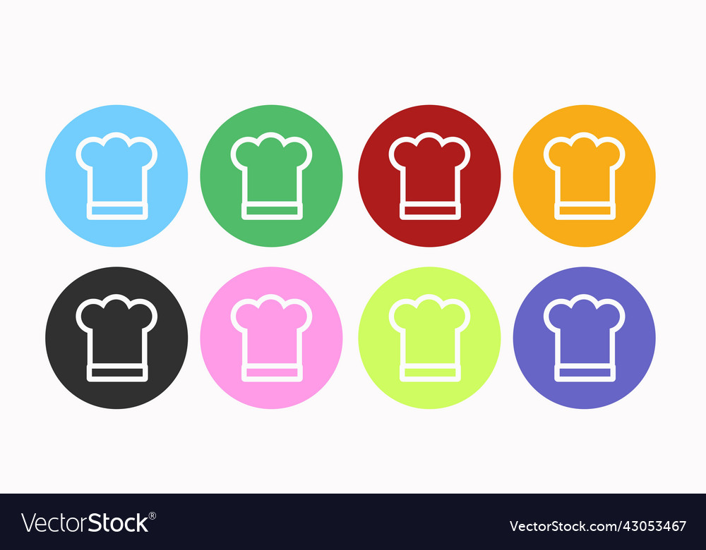 Chef hat icon set Royalty Free Vector Image - VectorStock