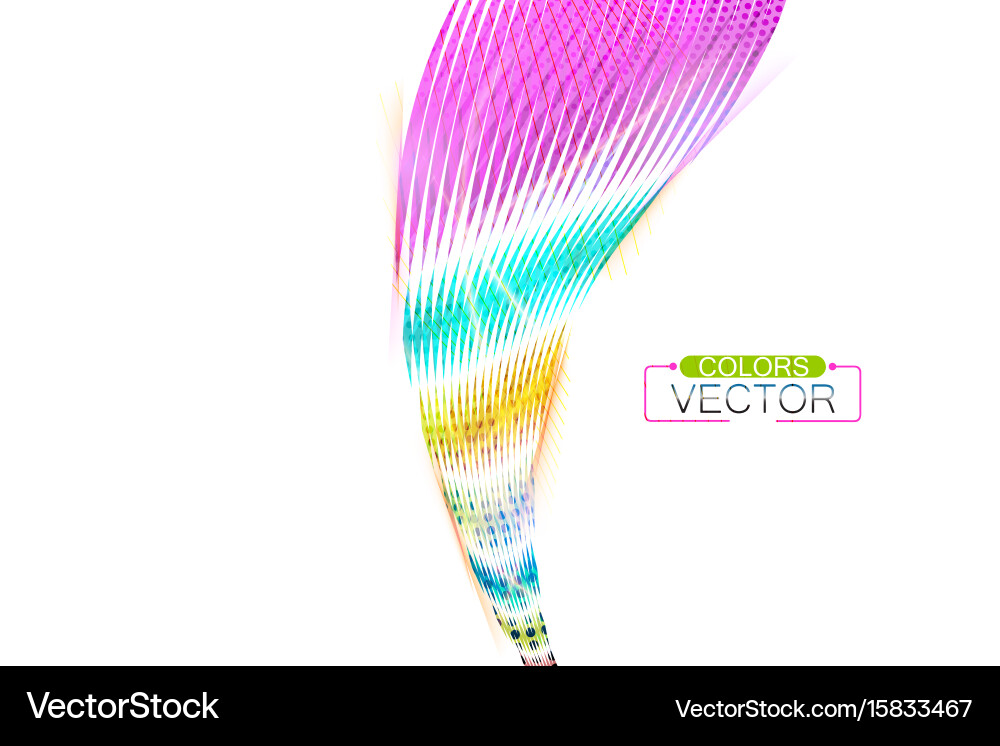 Colorful striped shape scene on a white Royalty Free Vector