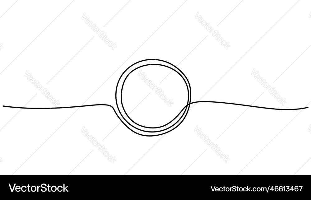 Continuous line drawing of circular shapes Vector Image