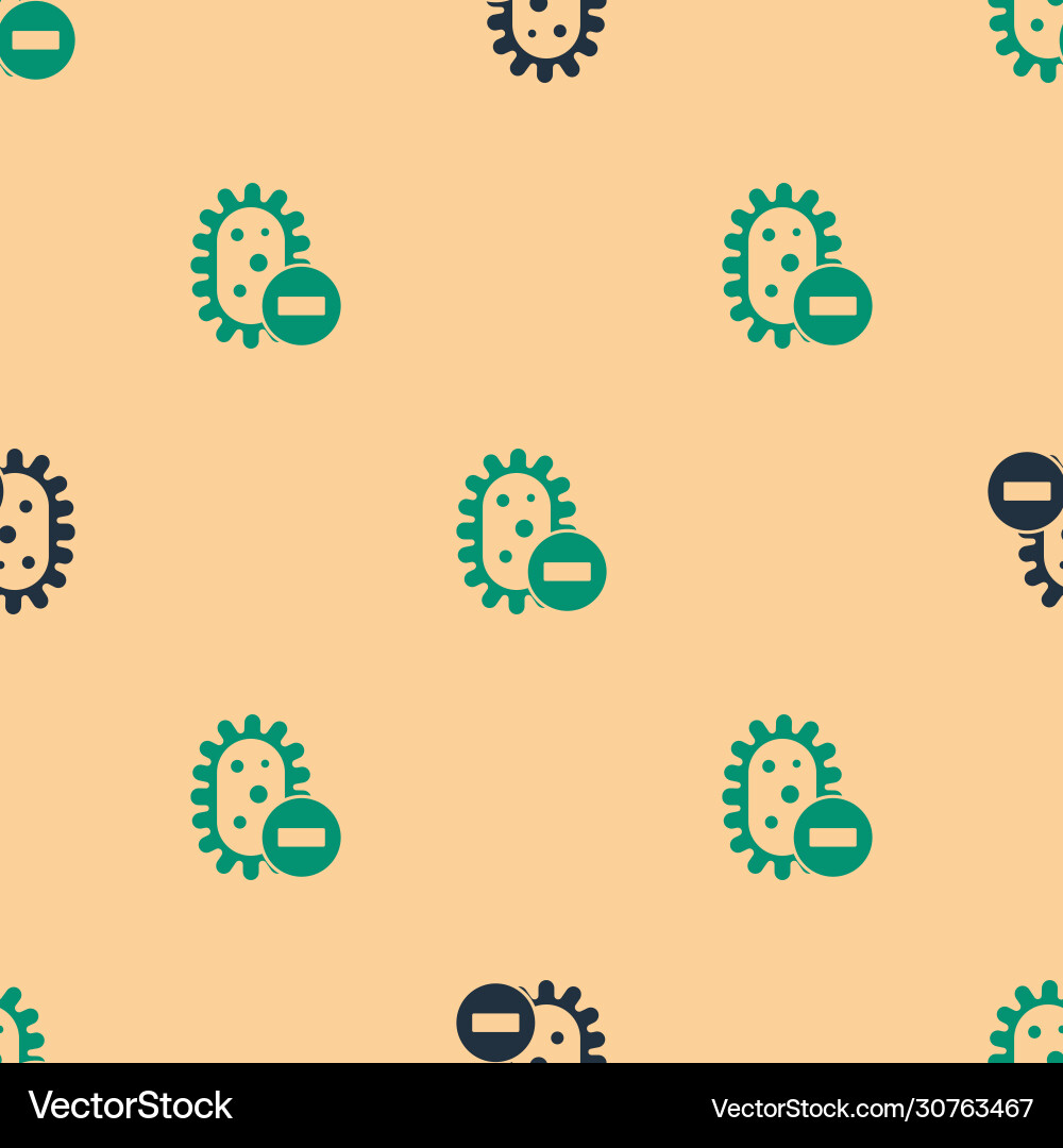 Green and black negative virus icon isolated Vector Image