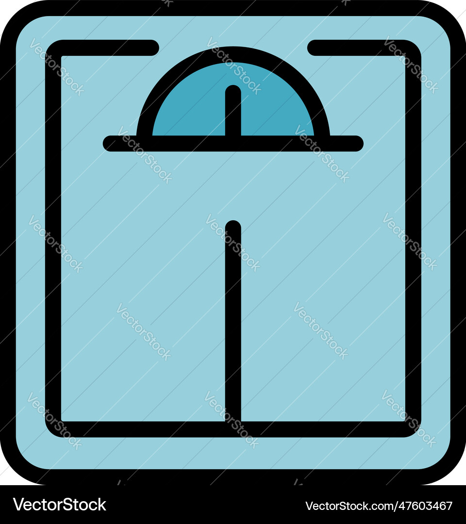 Home scales icon flat Royalty Free Vector Image