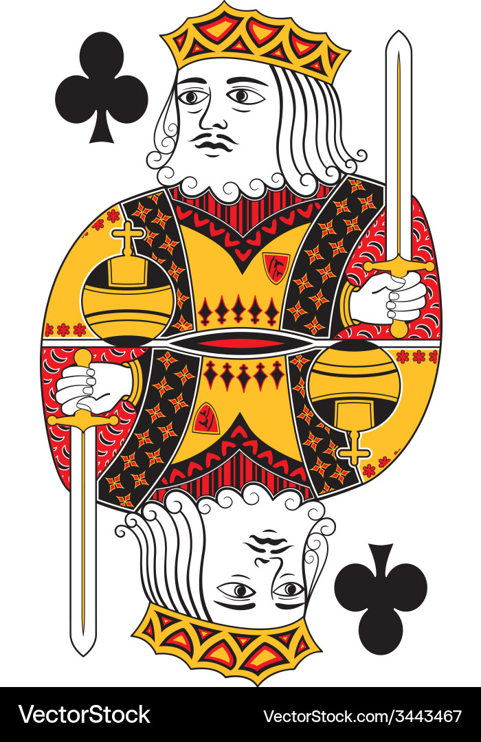 King clubs no card Royalty Free Vector Image - VectorStock