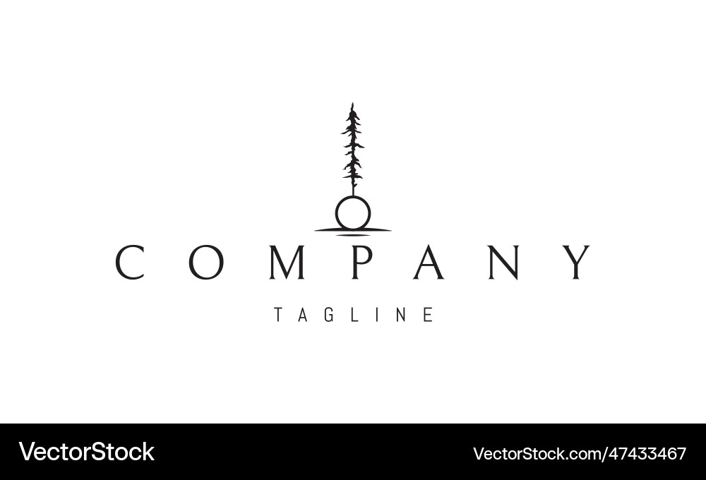 Logo on which an abstract image of a tall Vector Image