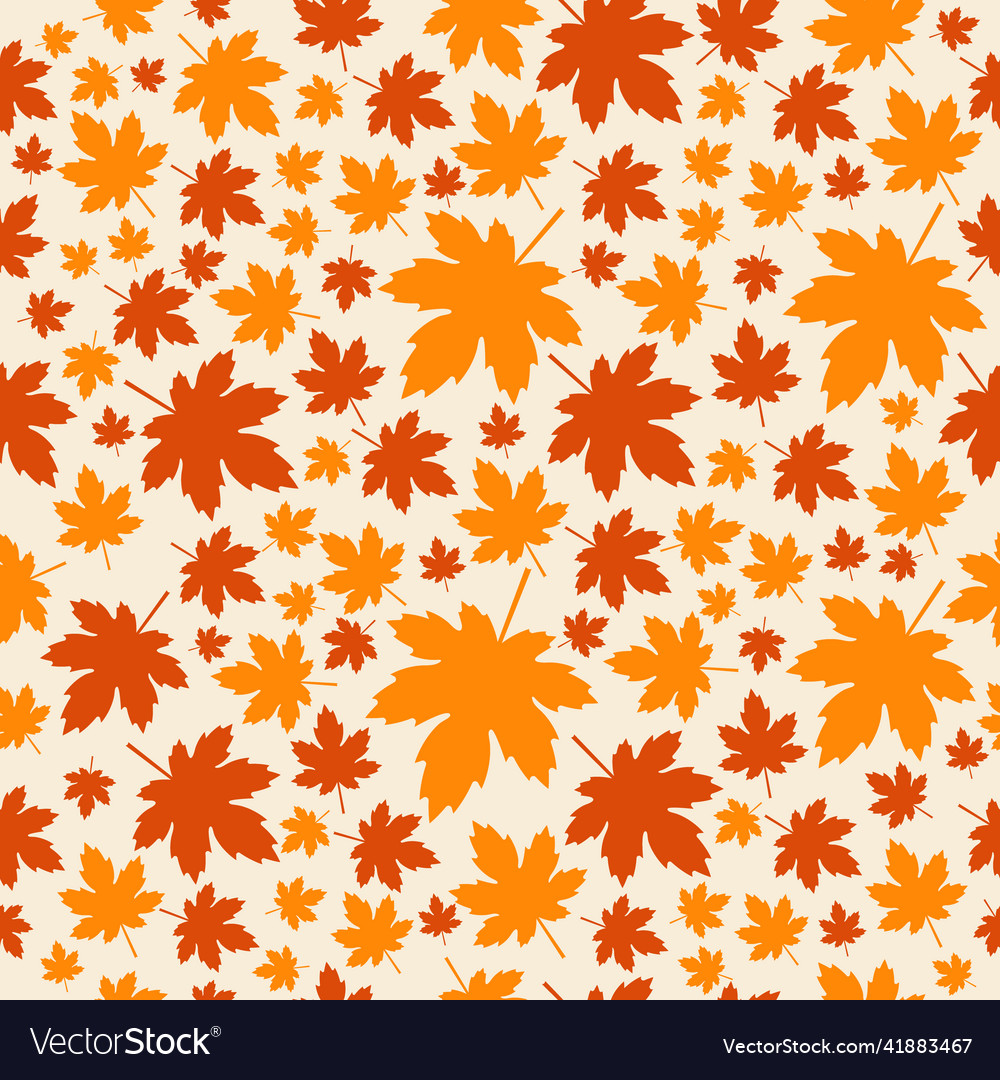 Maple leaf seamless pattern Royalty Free Vector Image