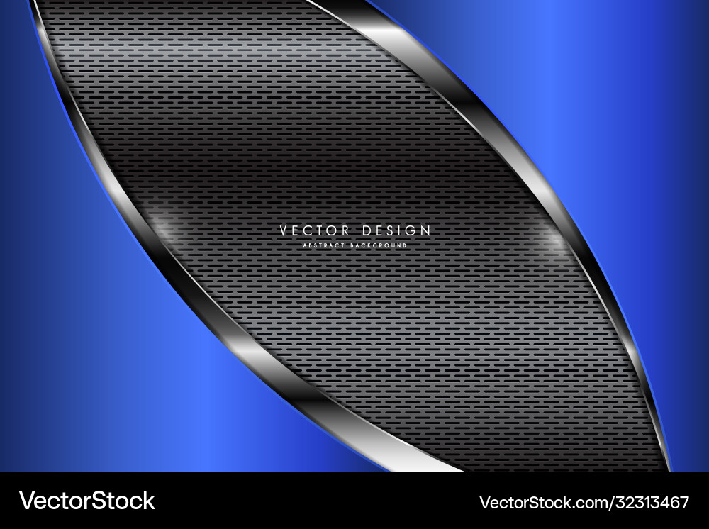 Metallic blue with carbon fiber Royalty Free Vector Image