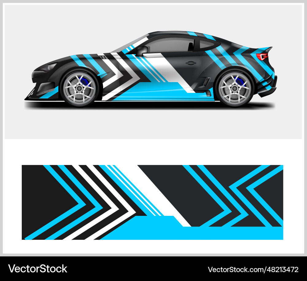 3d vehicle wrap design for car wrap design Vector Image