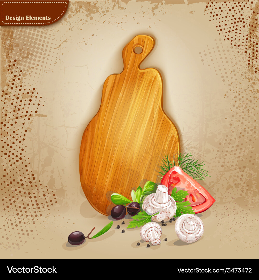 Background for your text with a wooden board Vector Image