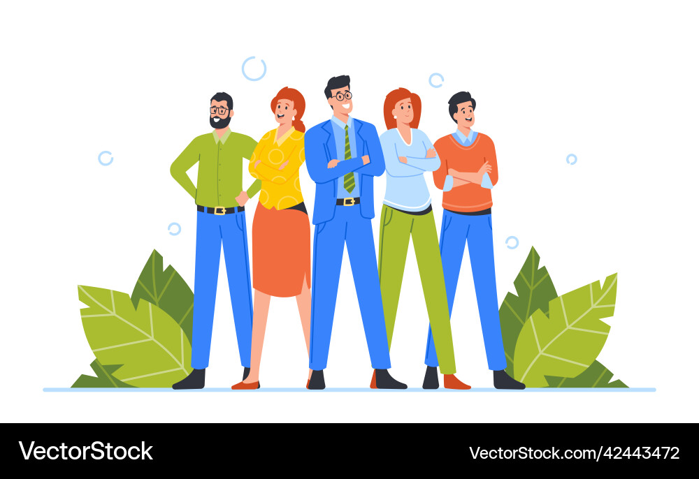 Business people characters stand together Vector Image