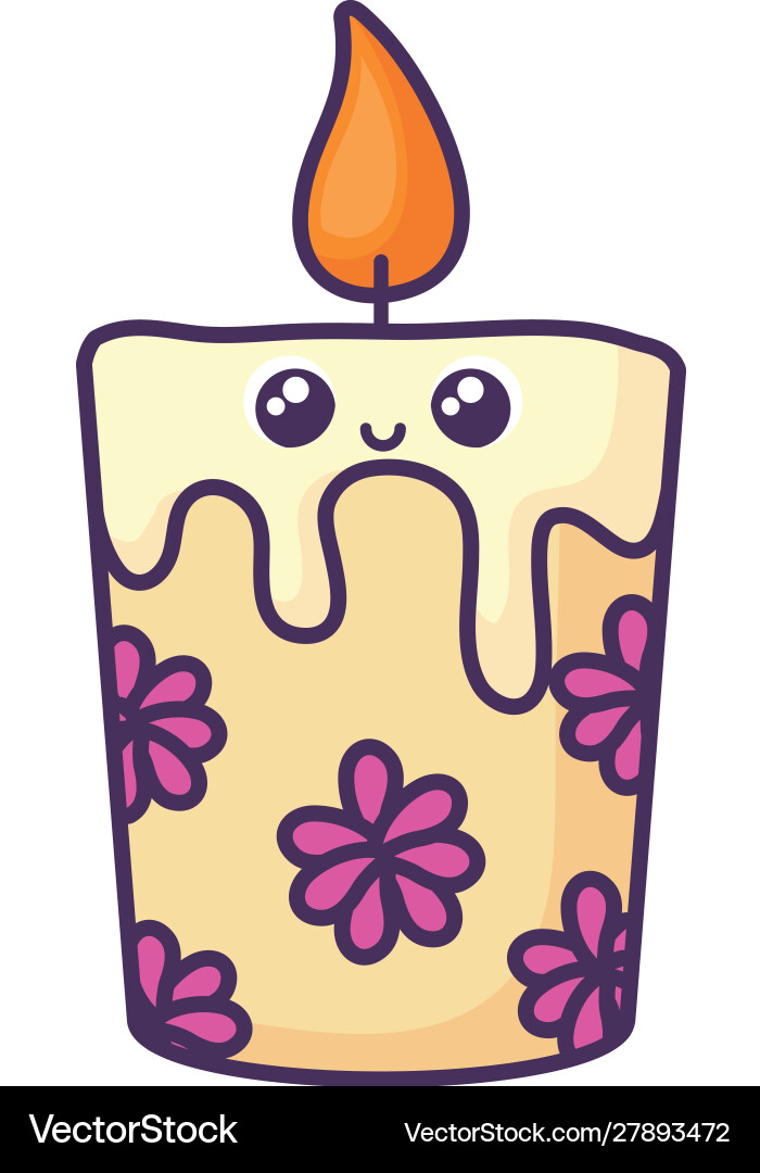 Cartoon candles on a white background Royalty Free Vector