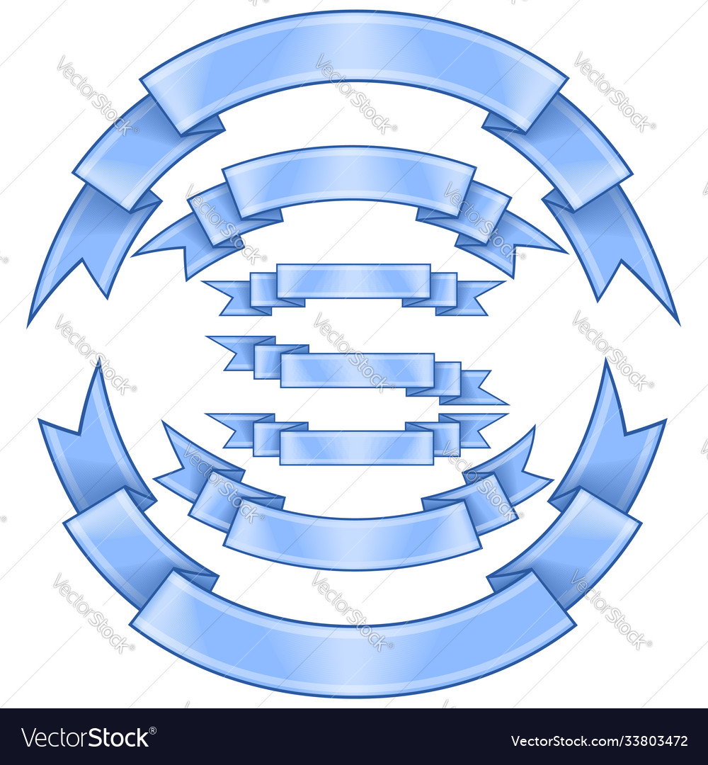 Different types ribbons Royalty Free Vector Image