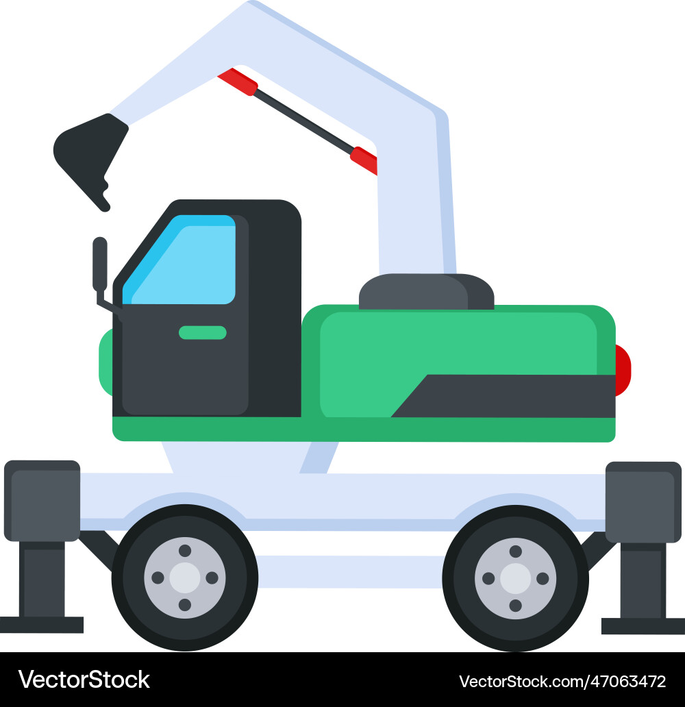 Excavator truck Royalty Free Vector Image - VectorStock