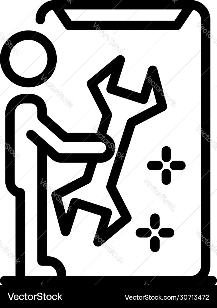 Fixing code icon outline style Royalty Free Vector Image
