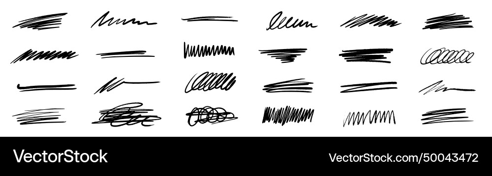 Line brush marker pen pencil stroke Royalty Free Vector