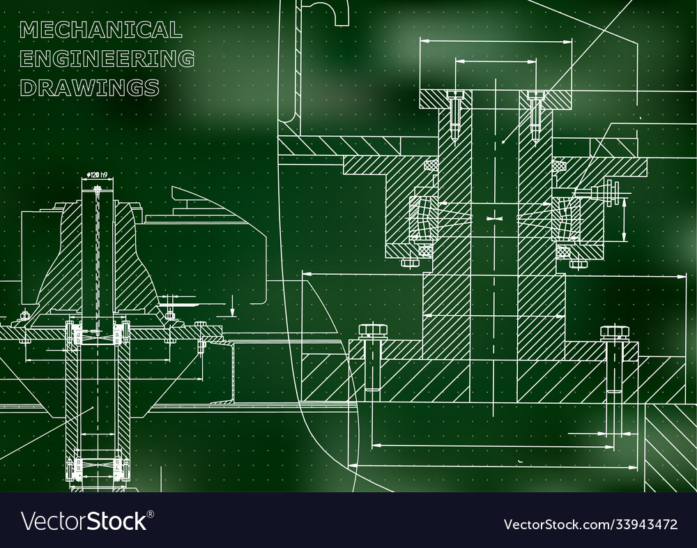 Mechanical engineering technical backgrounds Vector Image