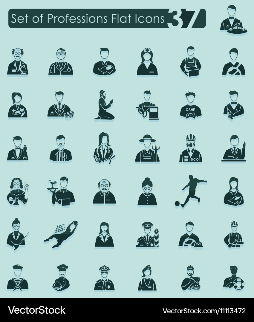 Set of professions icons Royalty Free Vector Image