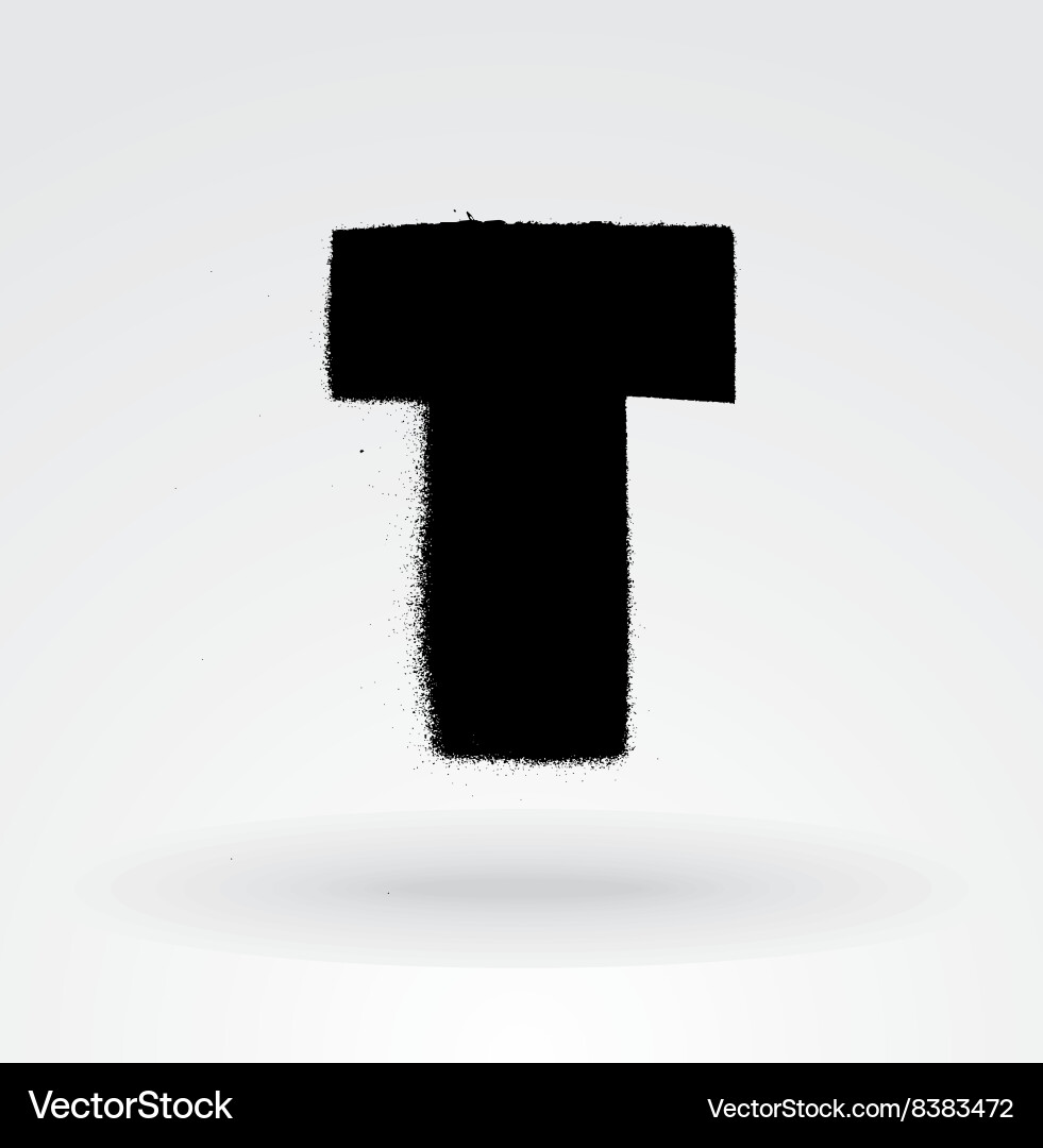Stencil spray paint font detailed alphabet Vector Image