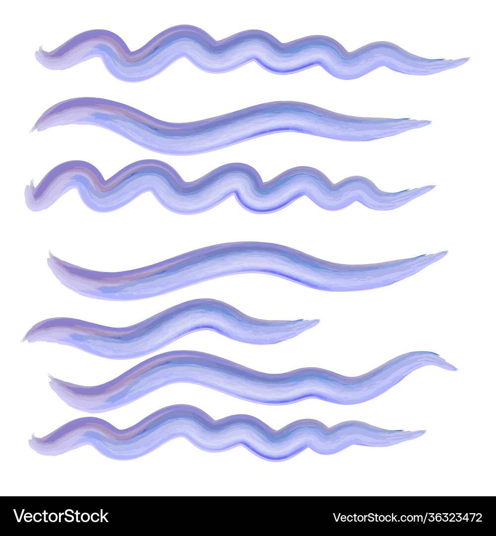 Watercolor blue smear on white background Vector Image