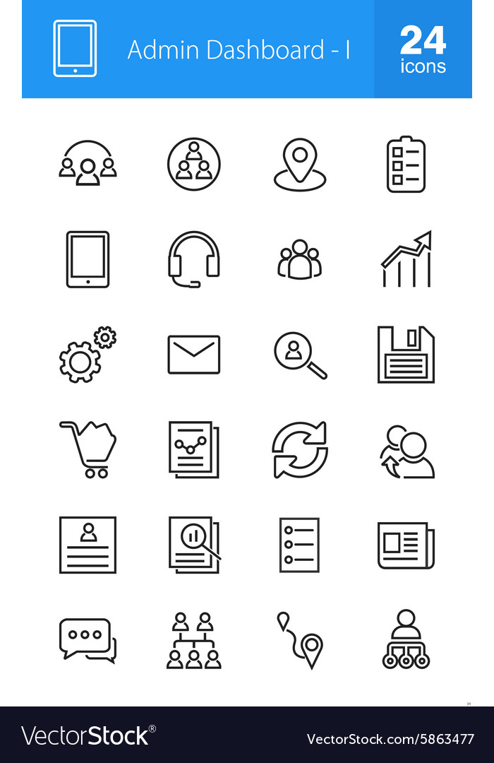 Admin dashboard Royalty Free Vector Image - VectorStock