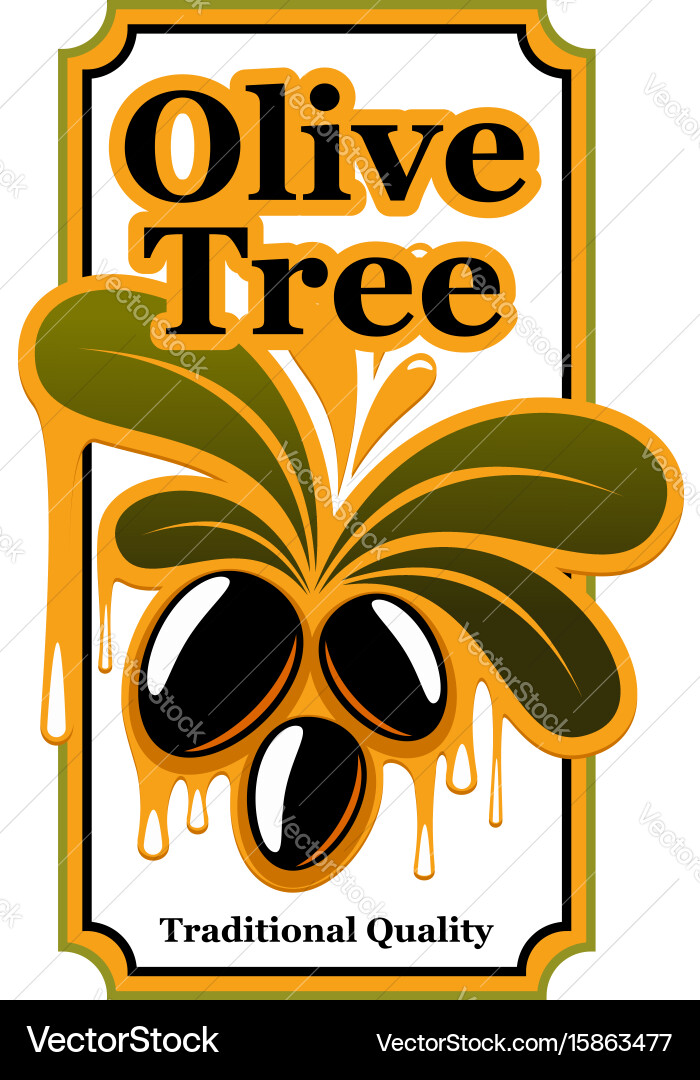 Black olives icon template for olive oil Vector Image