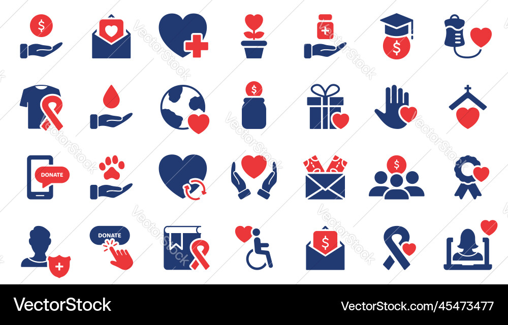 Charity volunteer group community service Vector Image