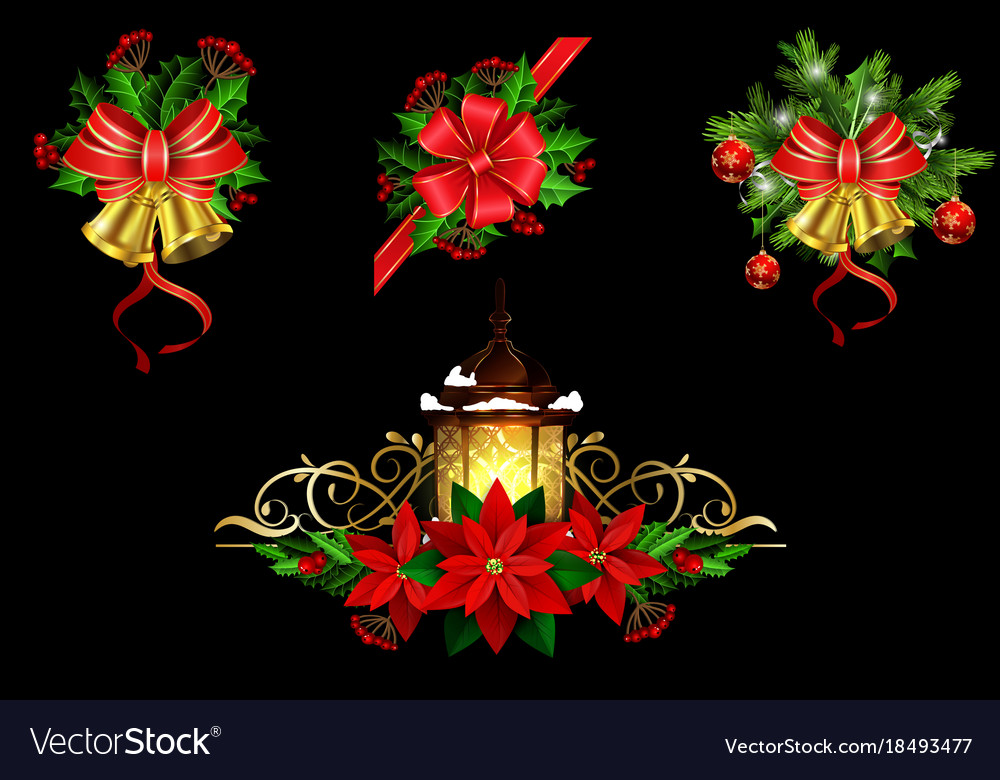 Christmas elements for your designs Royalty Free Vector