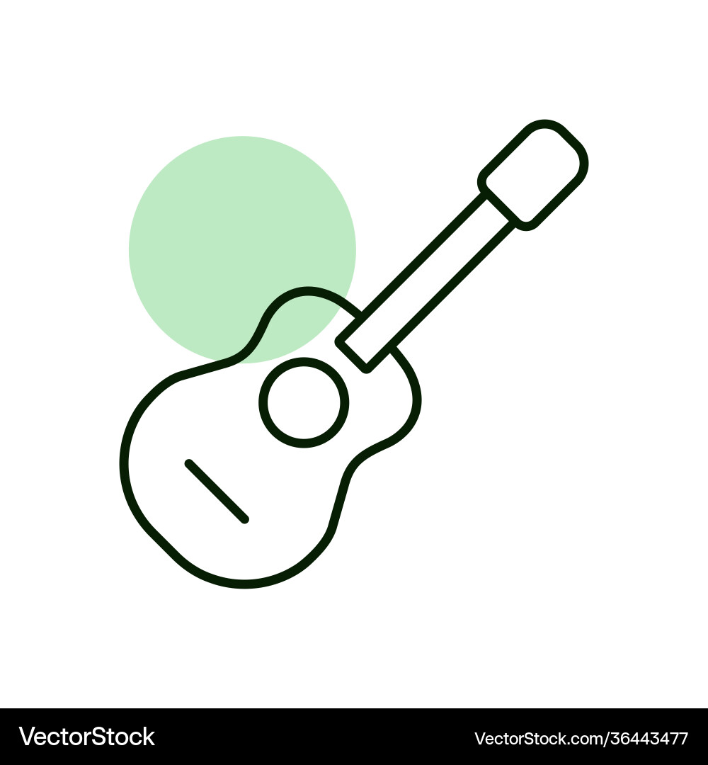 Classical acoustic guitar icon musical sign Vector Image