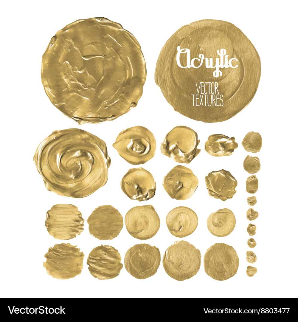 Collection of acrylic circles Royalty Free Vector Image