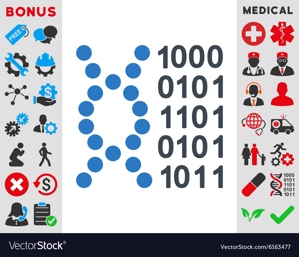 Dna code icon Royalty Free Vector Image - VectorStock
