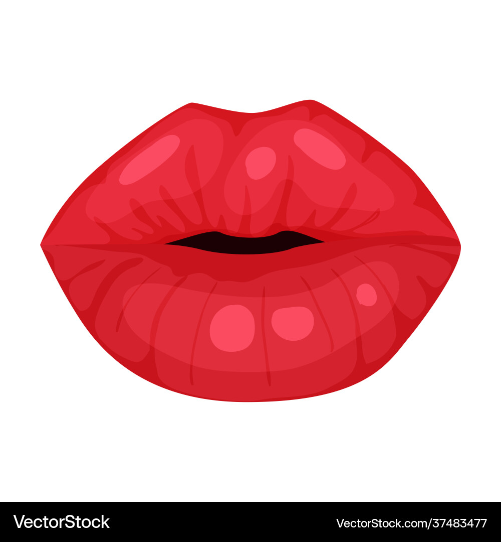 Female lip iconcartoon icon Royalty Free Vector Image