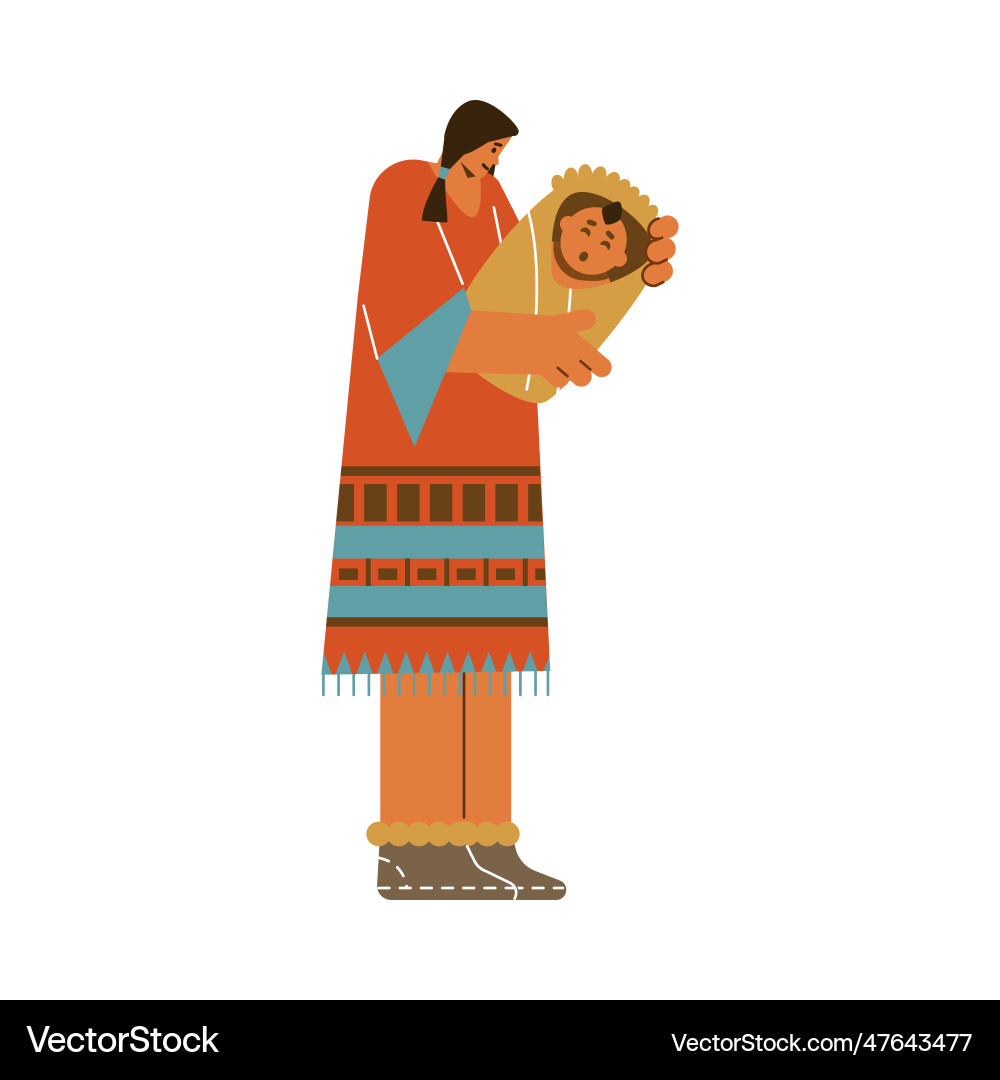 Isolated of native american Royalty Free Vector Image