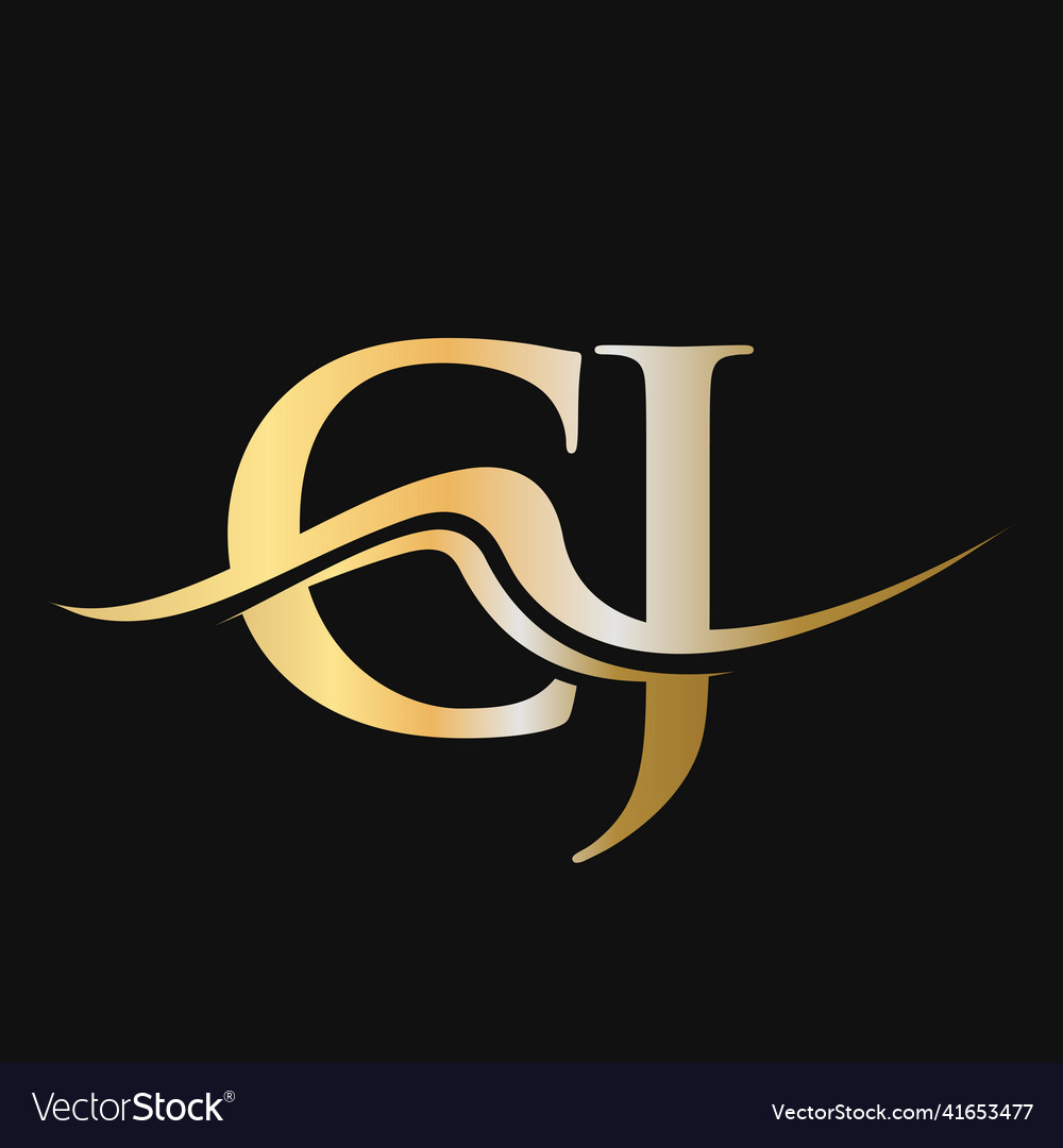 Letter cj logo design initial cj logotype Vector Image