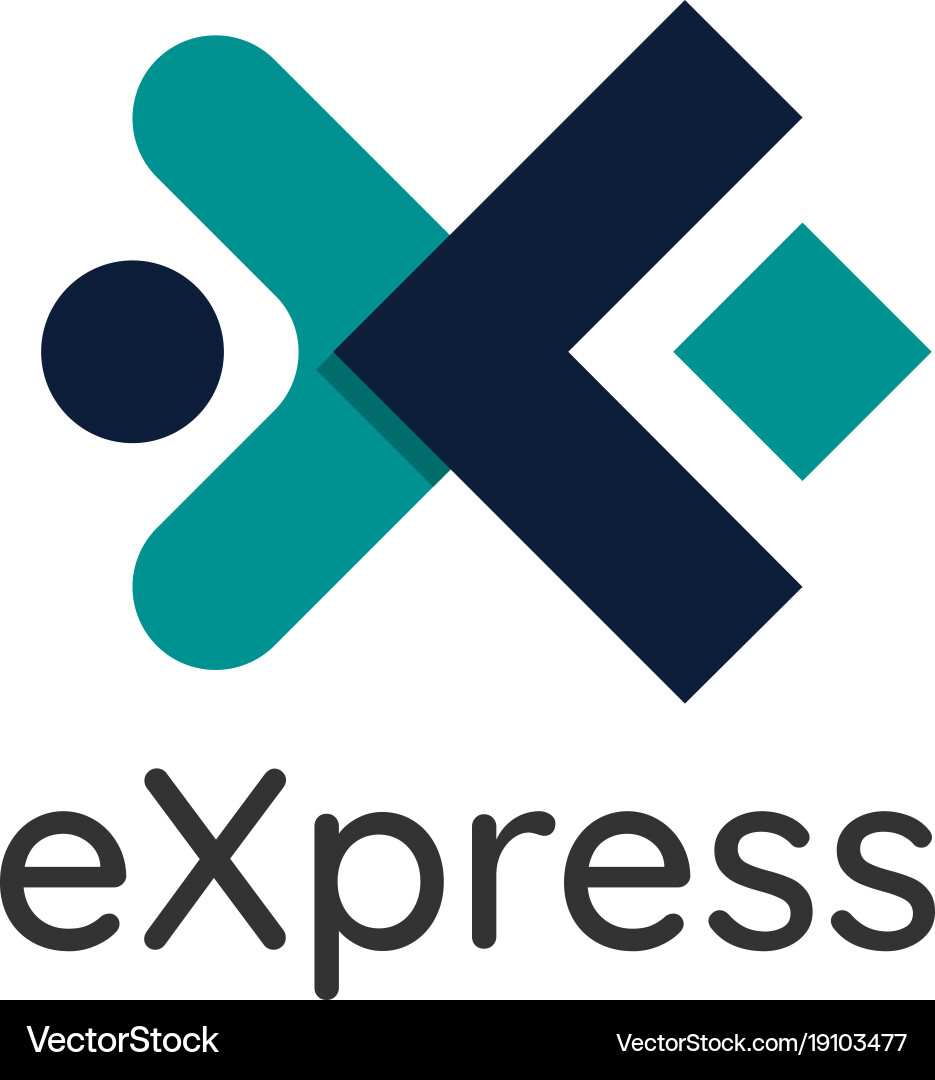 Letter x logistic delivery courier service logo Vector Image