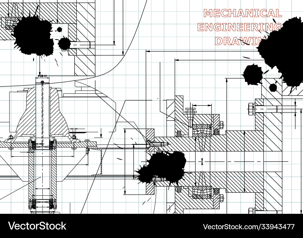 Mechanical engineering technical backgrounds Vector Image