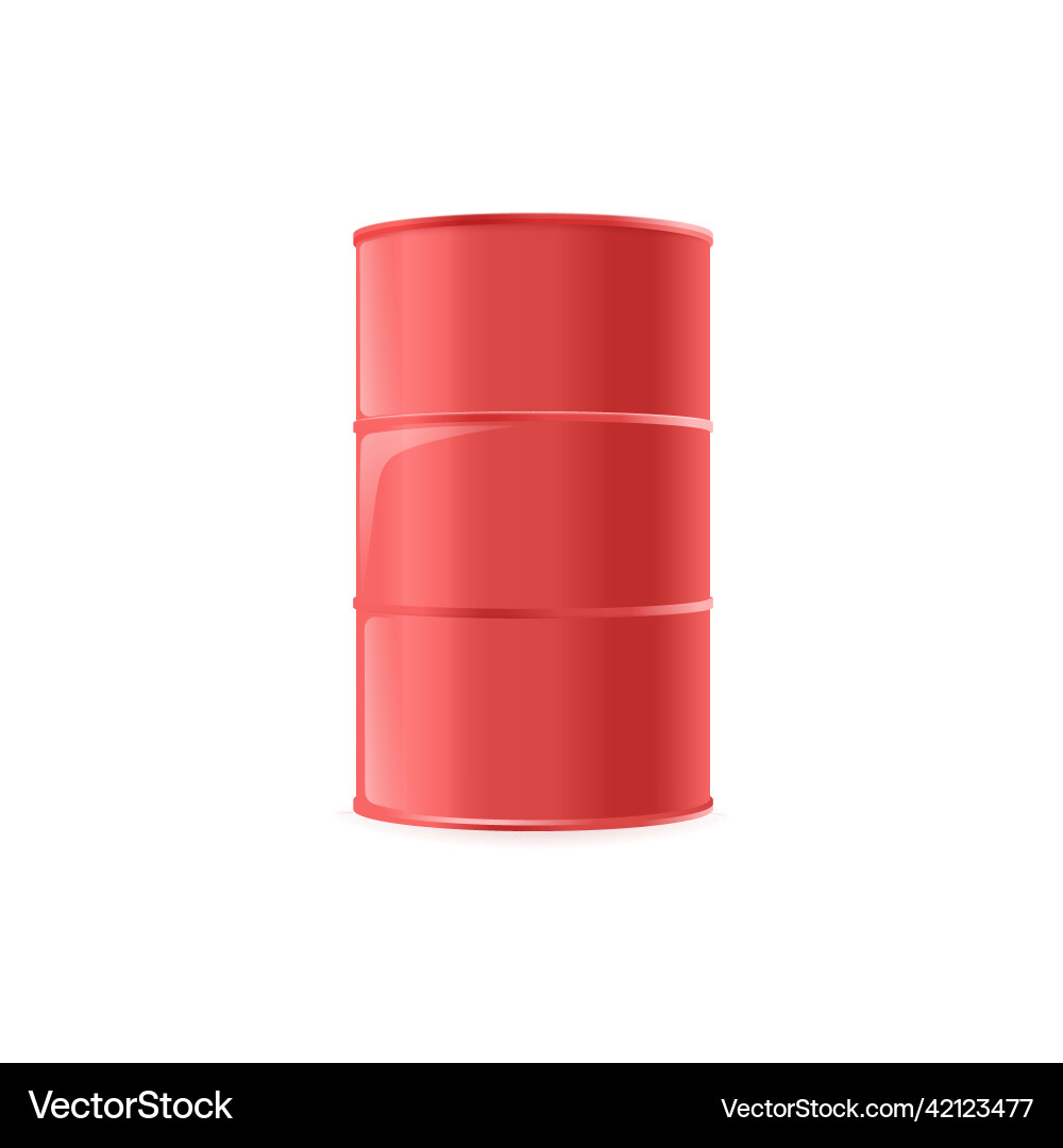 Metal barrel chemical container template realistic