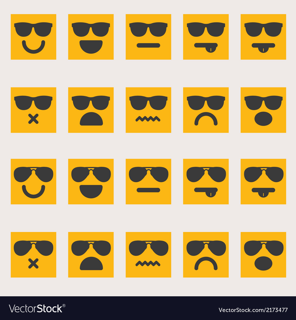 Set of different emoticons Royalty Free Vector Image