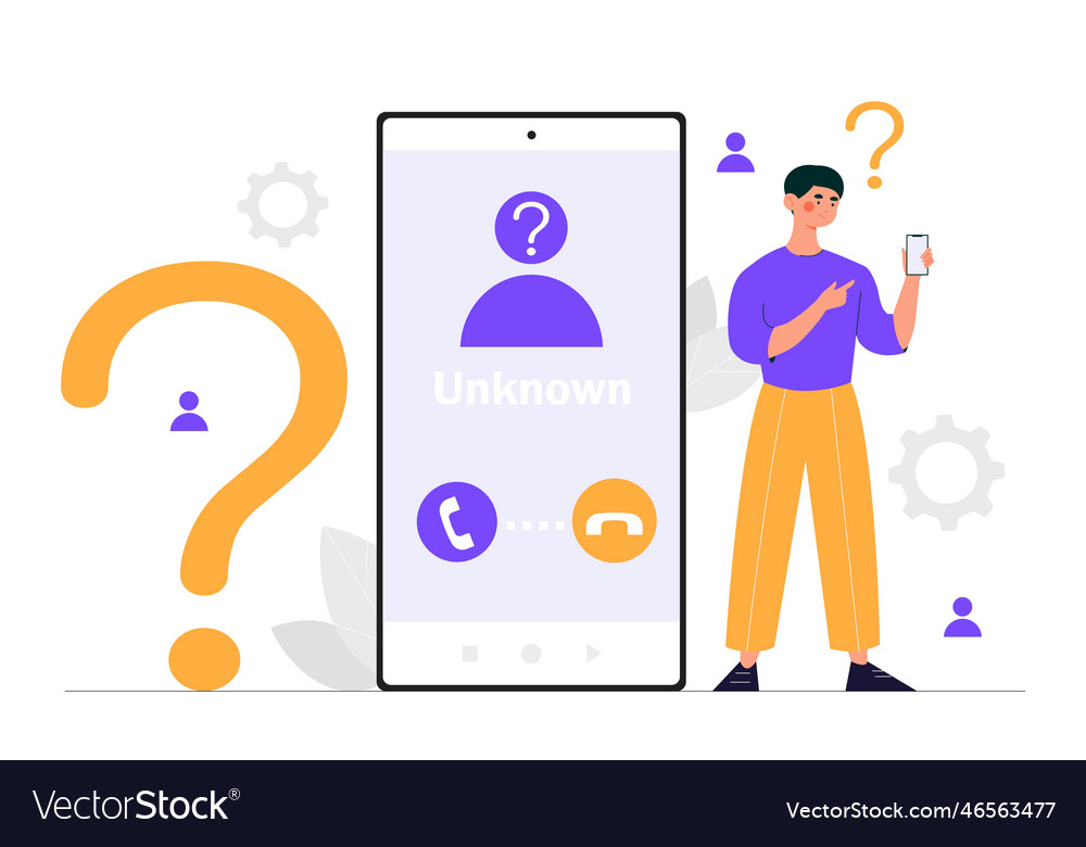 Unknown call concept Royalty Free Vector Image