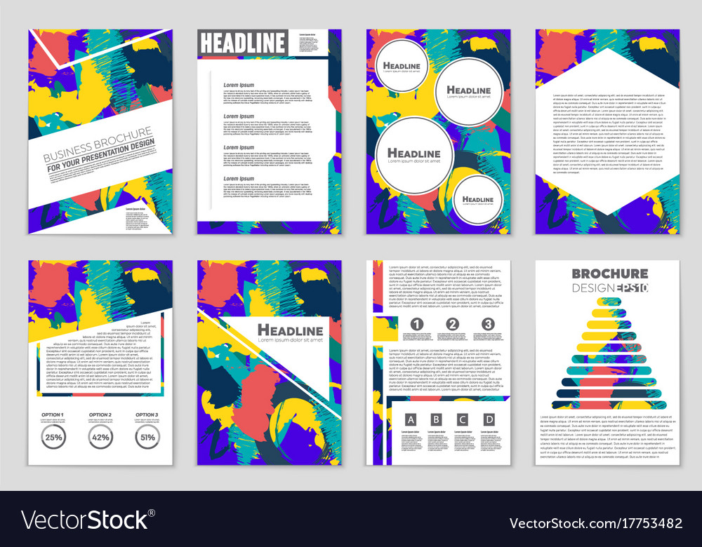 Abstract layout background set for art Royalty Free Vector