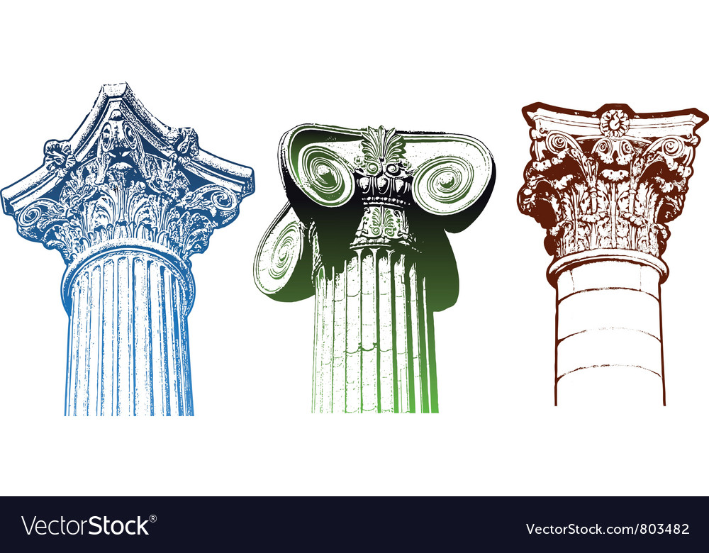 Columns Royalty Free Vector Image - VectorStock