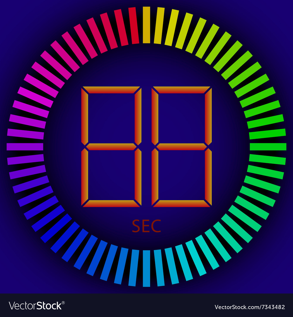 Digital timer Royalty Free Vector Image - VectorStock