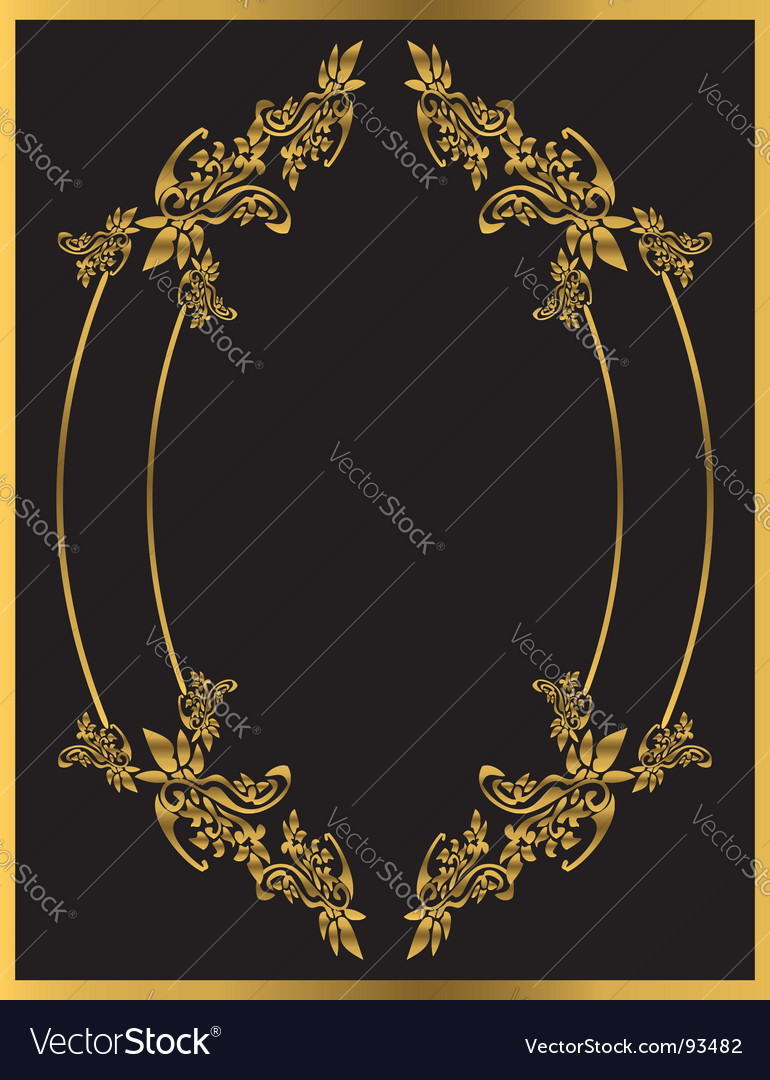 Gold frame Royalty Free Vector Image - VectorStock