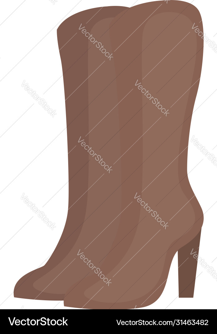 Long woman boots on white background Royalty Free Vector