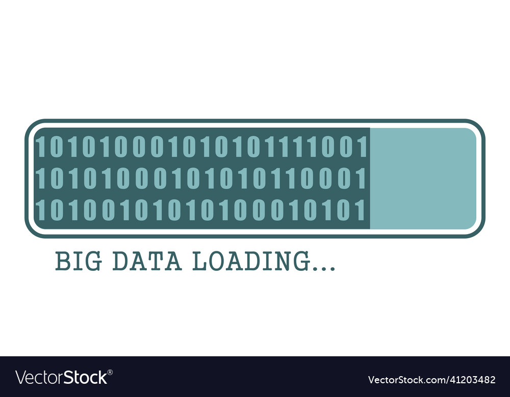Machine code loading concept of technology Vector Image