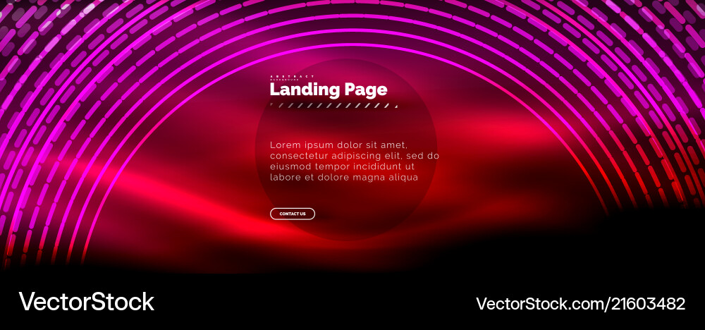 Neon glowing techno lines hi-tech futuristic Vector Image