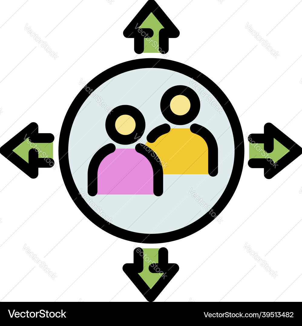 Professional advice icon color outline Royalty Free Vector