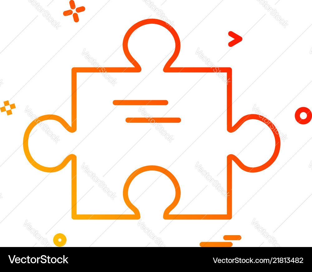 Puzzle icon design Royalty Free Vector Image - VectorStock