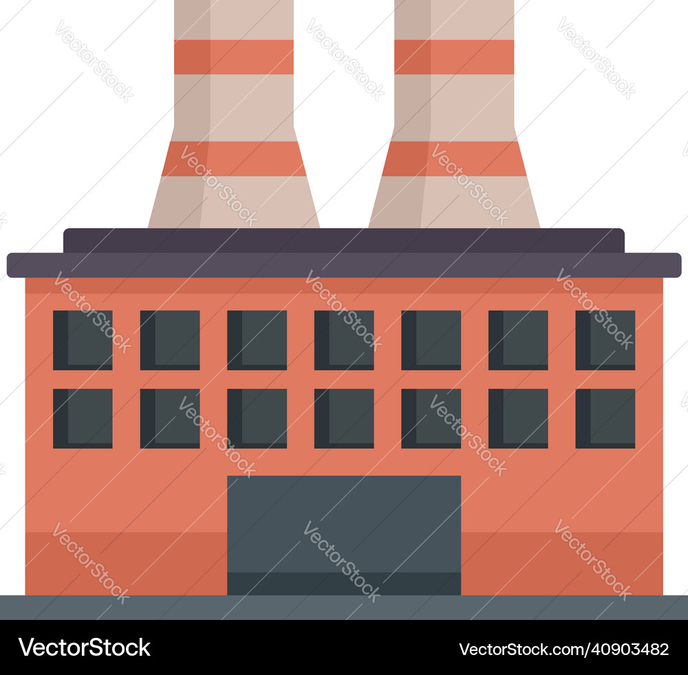 Revewable recycle factory icon flat isolated Vector Image