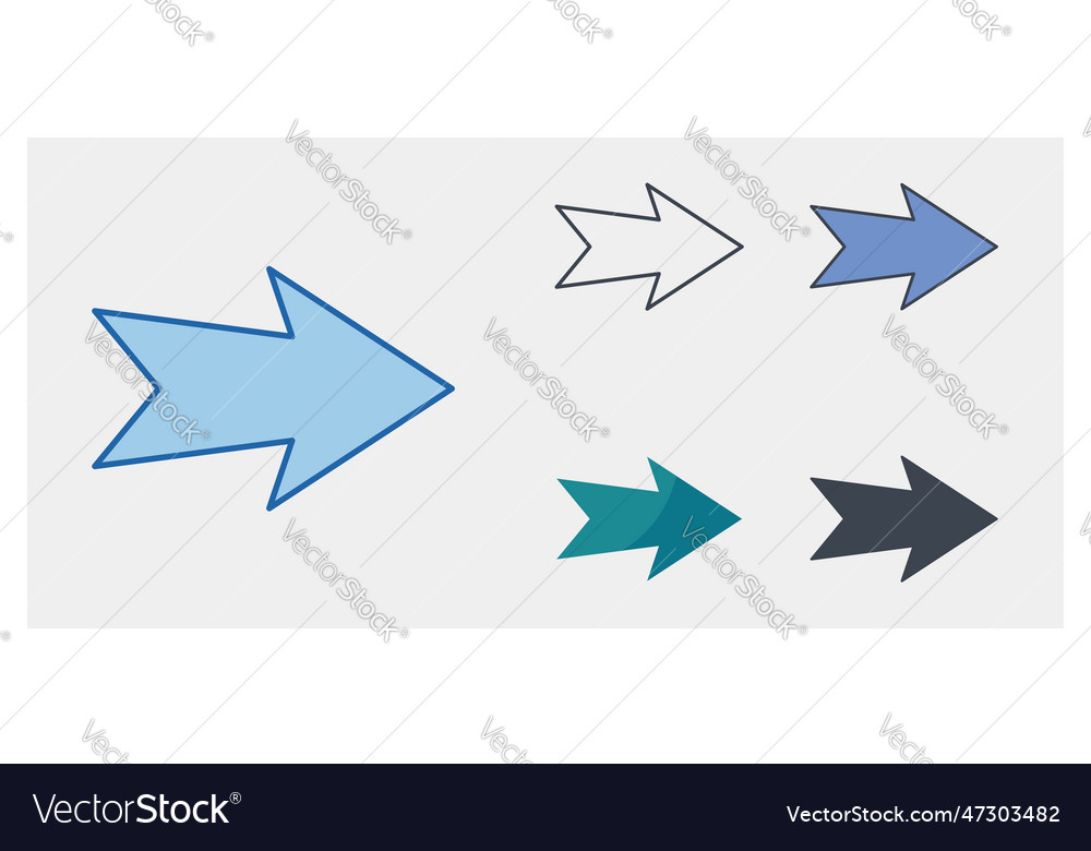 Right arrow icon symbol template for graphic Vector Image