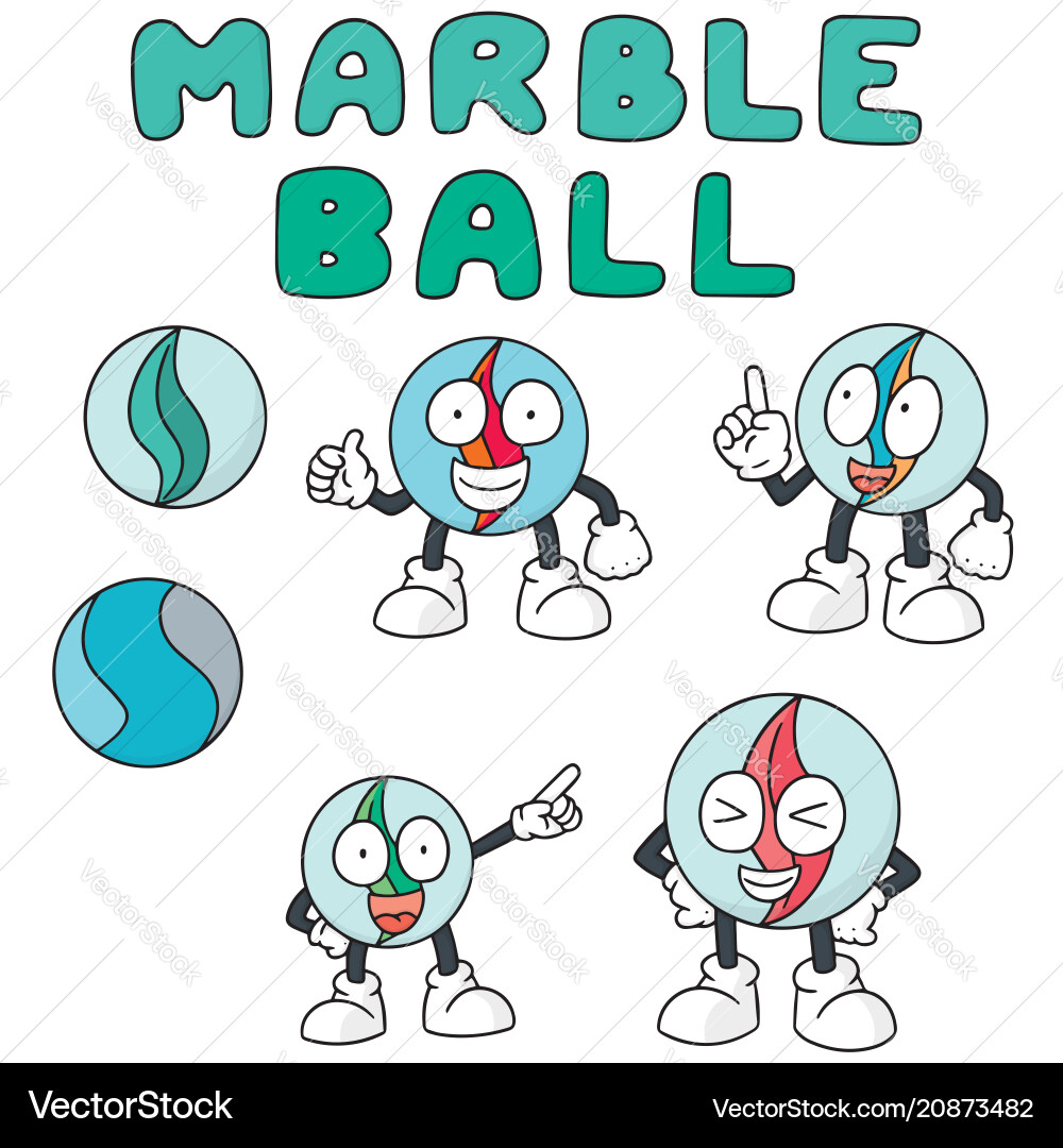 Set of marble ball Royalty Free Vector Image - VectorStock
